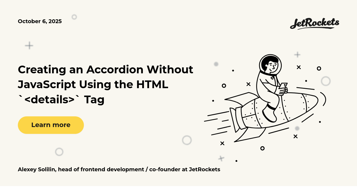Accordion Without JavaScript Using HTML Details Tag
