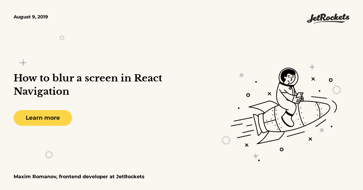Blurring Screens in React Navigation: A React Native Guide